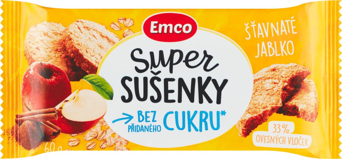 Emco Super sušenky s jablečnou příchutí, 60 g | dm.cz