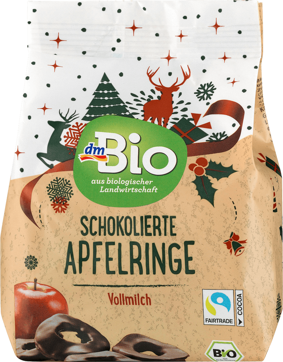 dmBio Apfelringe schokoliert, 90 g | dm.at