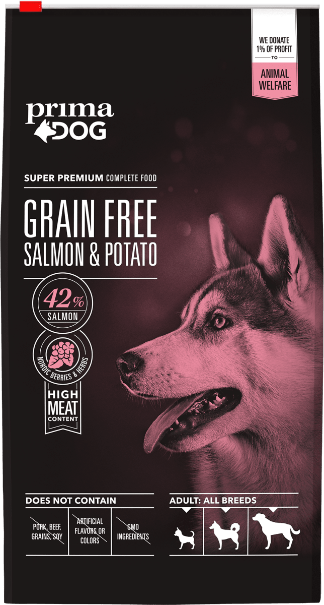 prima DOG granule pro psy losos a brambory, 10 kg | dm.cz