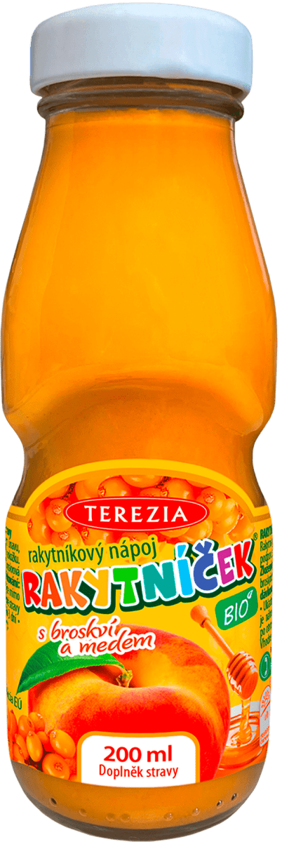 TEREZIA bio rakytníkový nápoj s broskví a medem, 200 ml | dm.cz