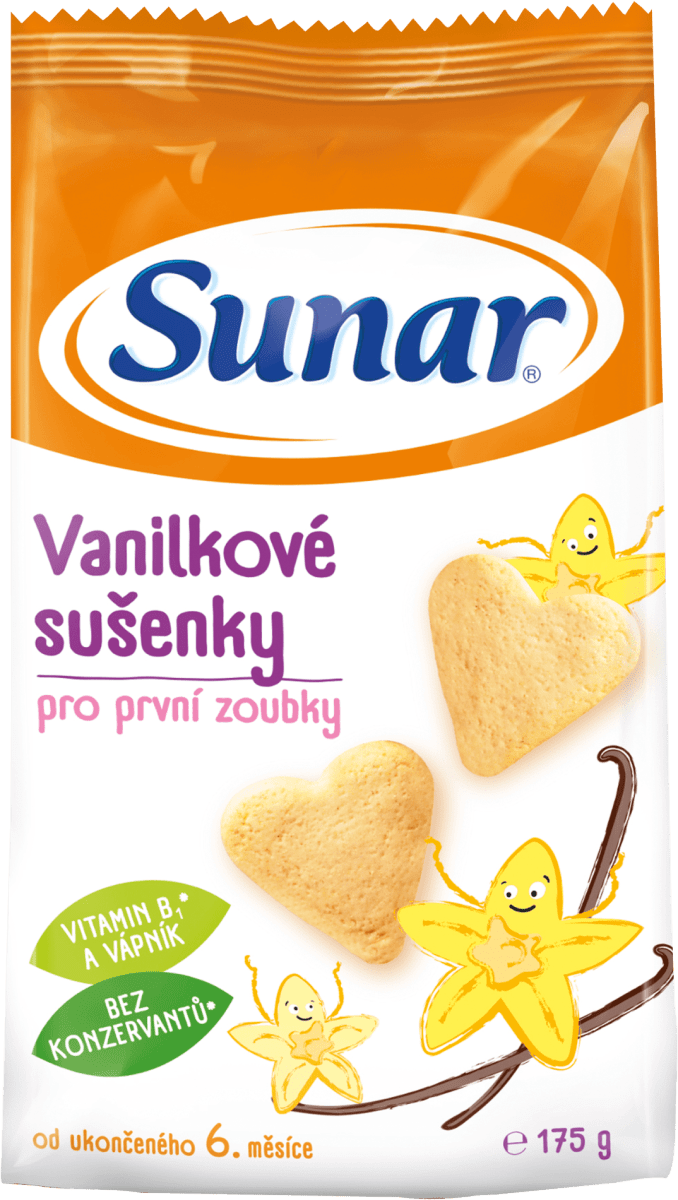 Sunar sušenky s příchutí vanilka, 175 g | dm.cz