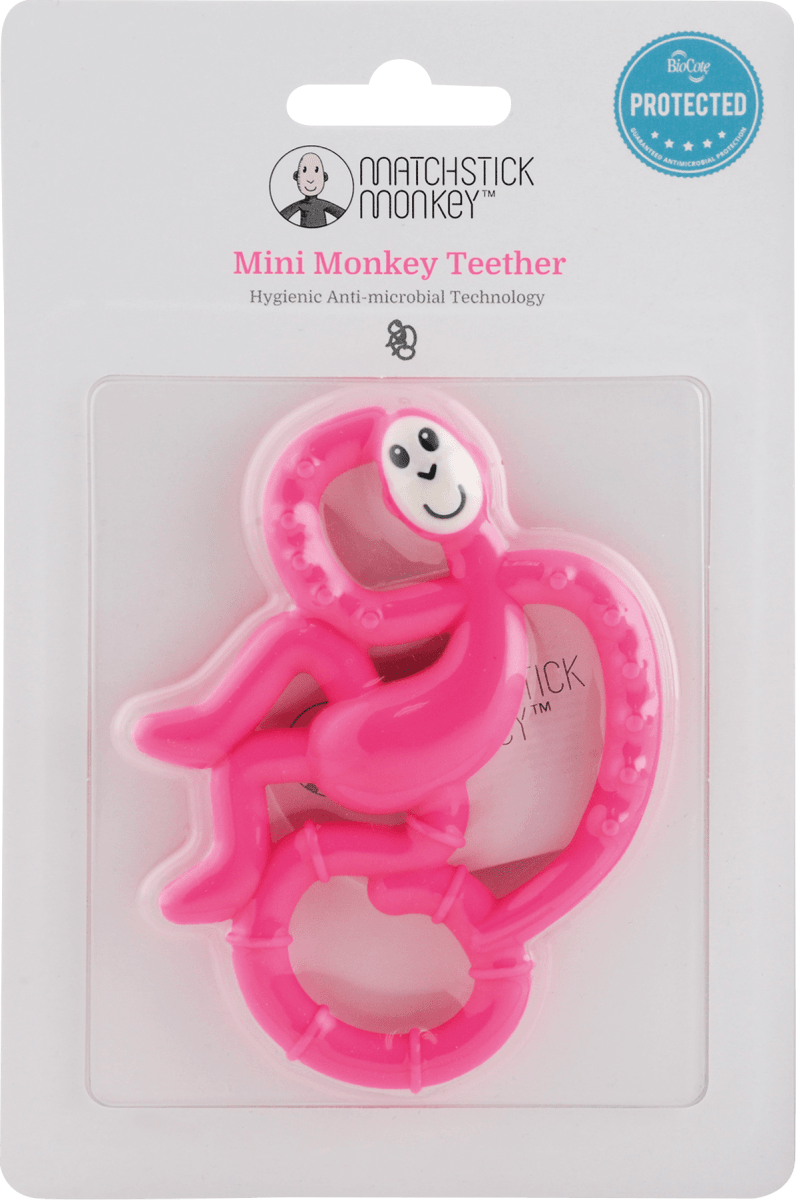 Matchstick Monkey Silikónové hryzadlo Mini Monkey - dievčenský motív, 1 ...