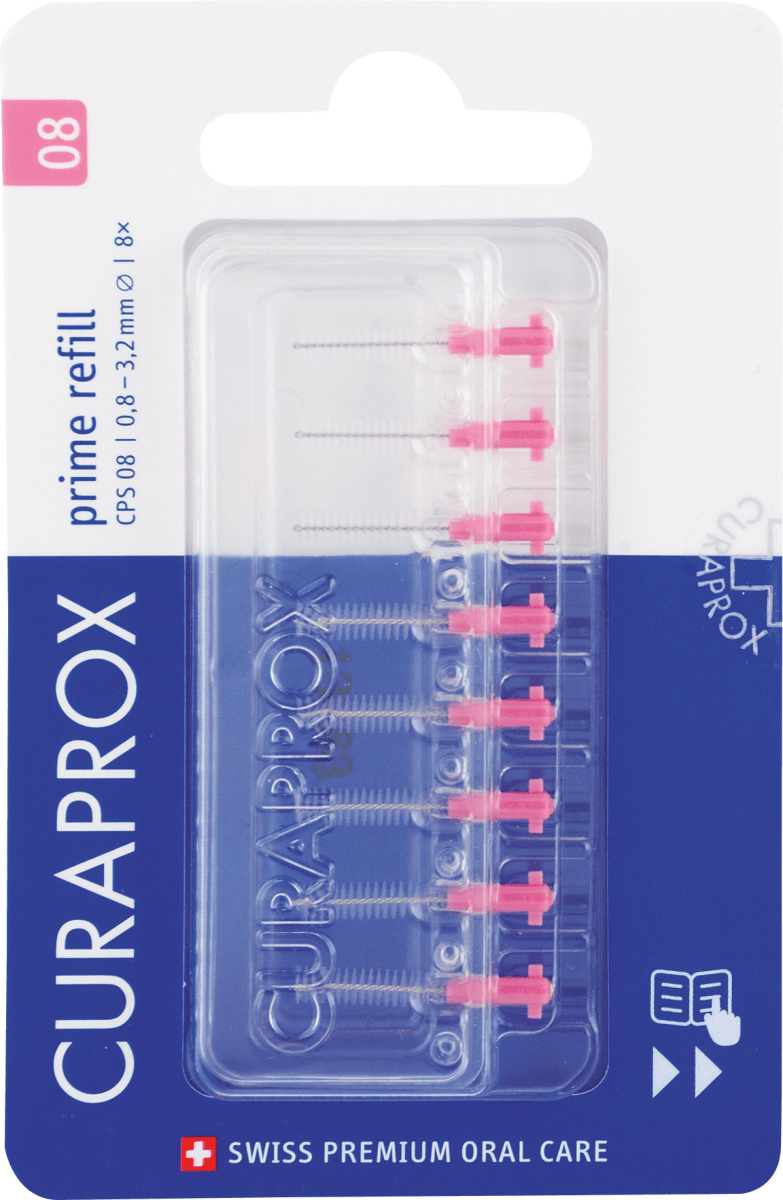 CURAPROX Medzizubné kefky Prime Refill, veľ. 08, 8 ks | mojadm.sk