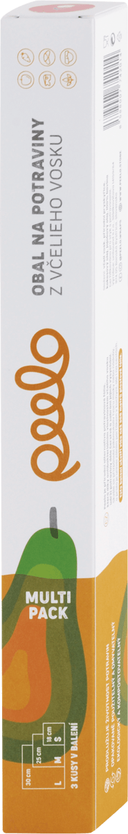 peelo Obal na potraviny z včelieho vosku peelo Multi Pack 3 ks - S, M ...