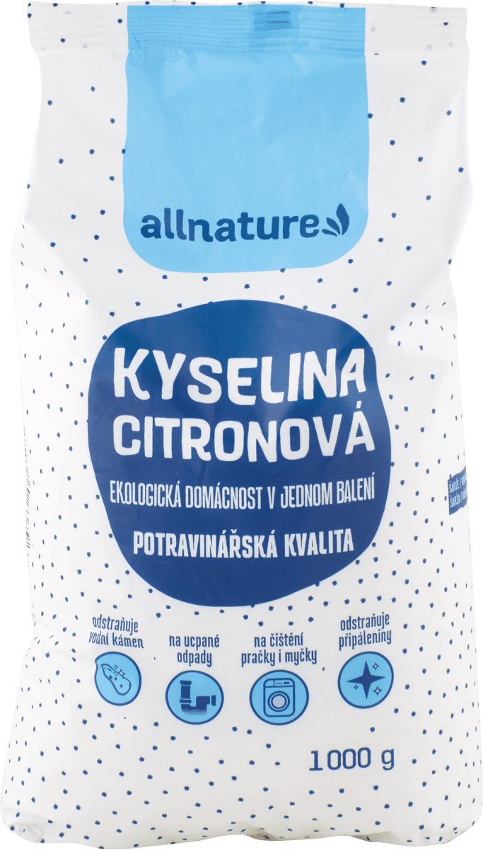 Allnature Kyselina citrónová, 1 kg trvalo výhodne nakupovať online ...
