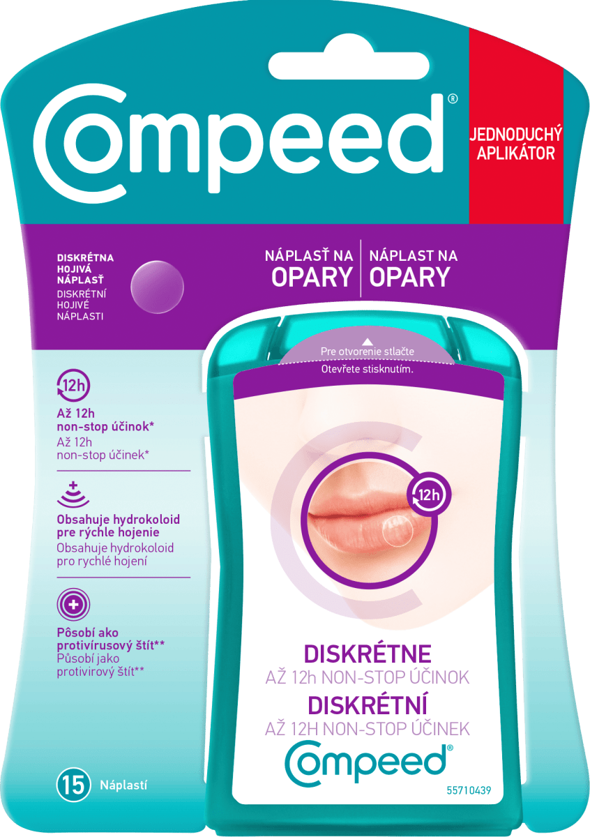 Compeed Náplasť na opary s 12h non-stop účinkom, 15 ks | mojadm.sk