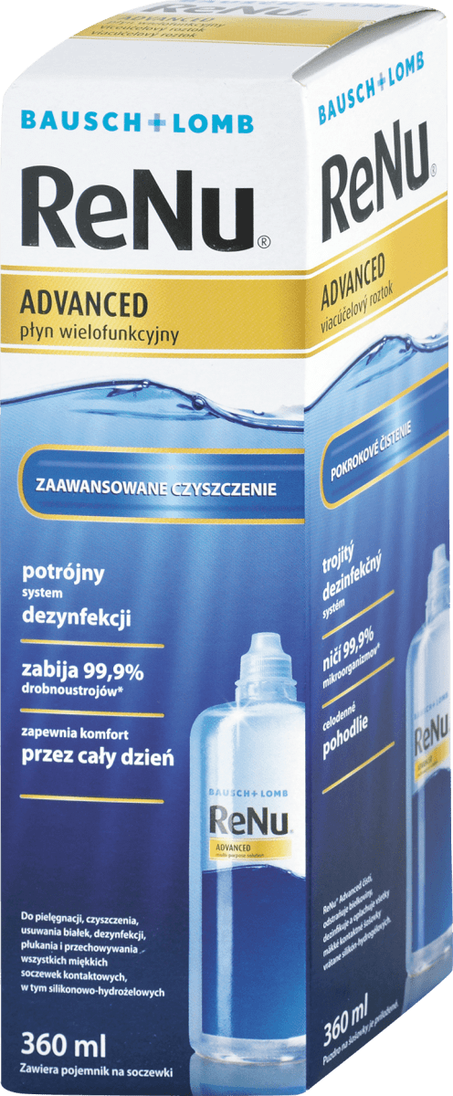 ReNu Roztok na kontaktné šošovky Advanced, 360 ml trvalo výhodne ...