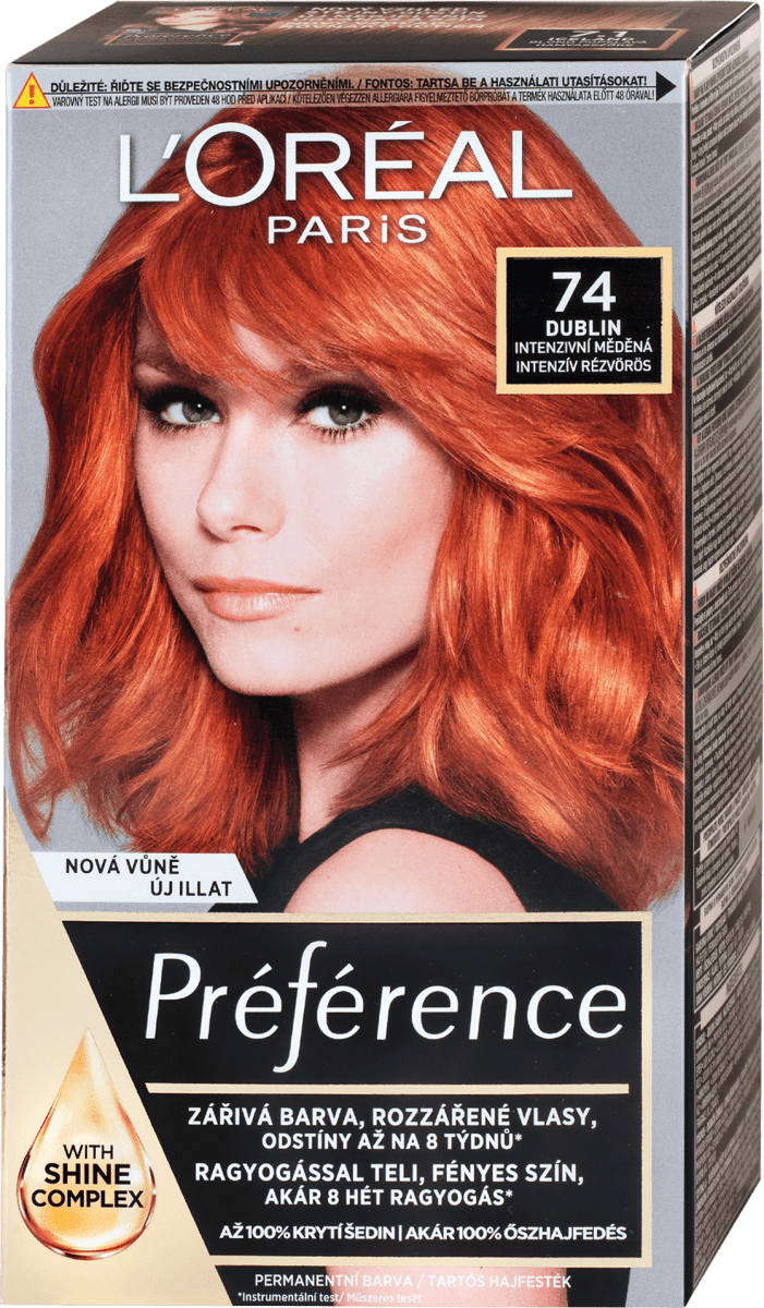 L'ORÉAL PARIS PRÉFÉRENCE Farba na vlasy - 74 Dublin Mango intenzívna ...