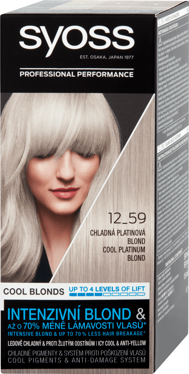 Syoss Color Tartós hajfesték, hűvös platina szőke 12-59, 1 db | dm.hu