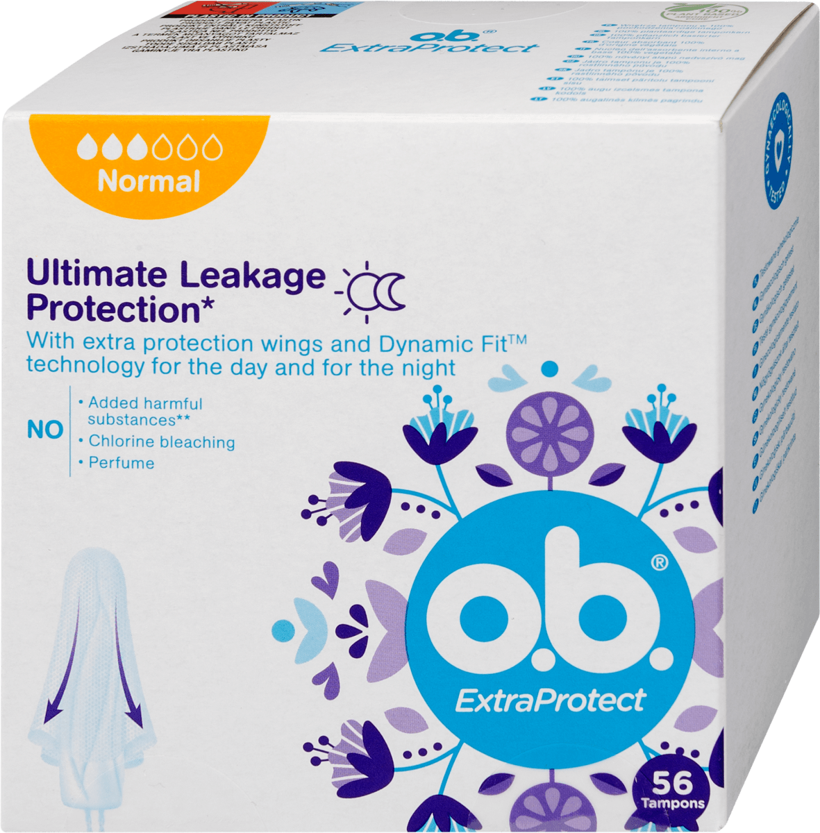 O.B. Tampon ExtraProtect, Normal, 56 db Vásároljon tartósan kedvező ...