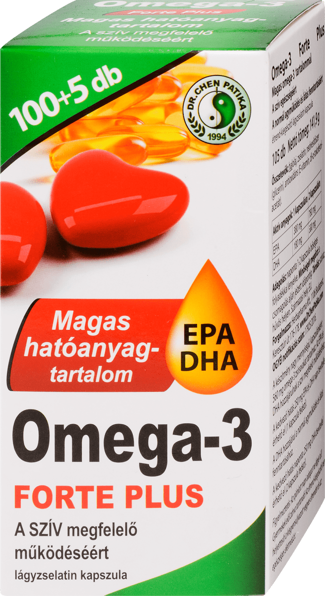 DR CHEN PATIKA Omega-3 Forte Plus kapszula, 105 db | dm.hu