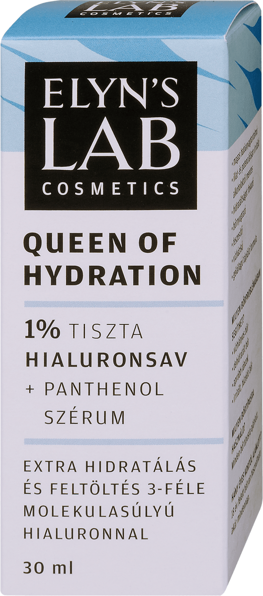 Elyn's Lab Queen of Hydration 1% hialuron szérum panthenollal, 30 ml ...