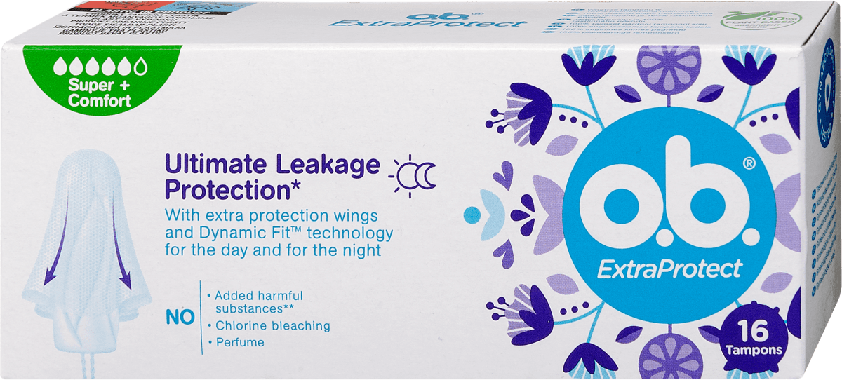 O.B. Tampon ExtraProtect, Super+ Comfort, 16 db | dm.hu O.B. Tampon ExtraProtect, Super+ Comfort, 16 db | dm.hu