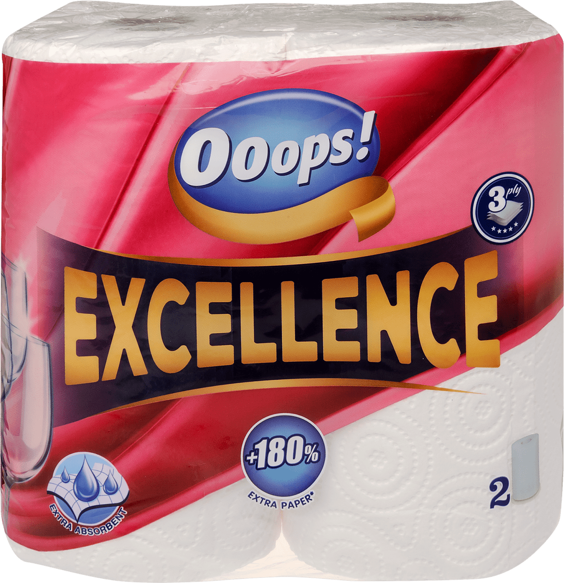 Ooops! Papírtörlő Excellence, 3 rétegű, 2x75 lap, 150 lap | dm.hu