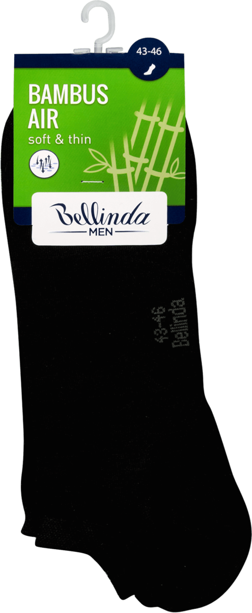 Bellinda Férfi bokazokni, bambusz air, fekete, 43-46, 1 db | dm.hu