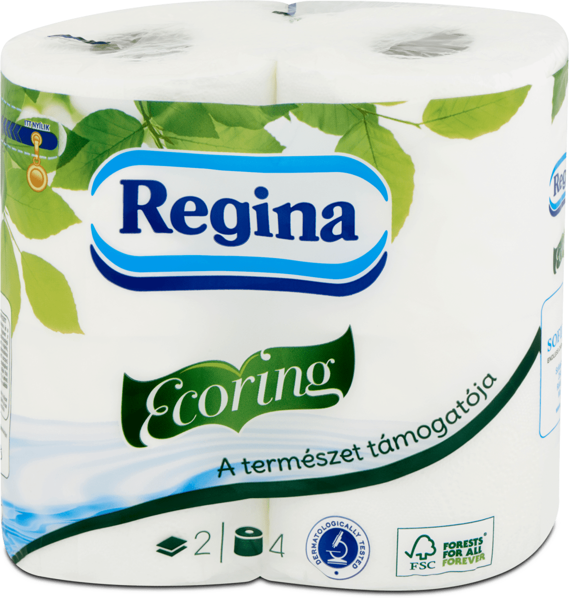 Regina Ecoring toalettpapír, 4 tekercs, 2 rétegű, 560 lap | dm.hu
