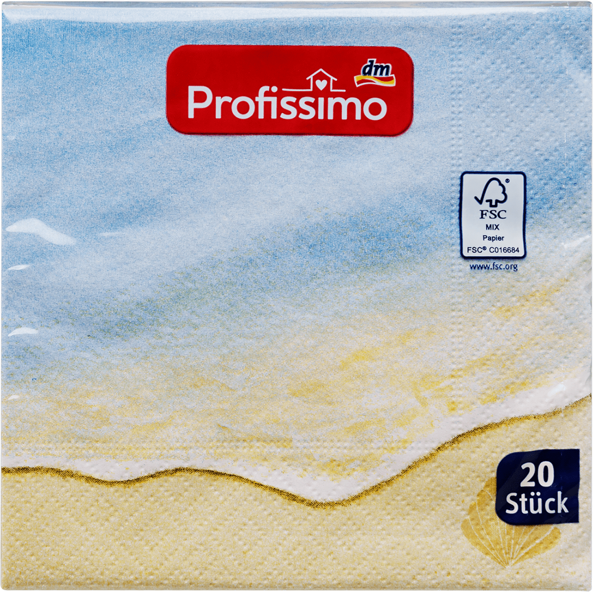 Profissimo Papierové servítky s motívom More a pláž, 20 ks | mojadm.sk