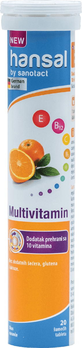 hansal Multivitamin šumeće tablete, 20 kom. | dm-drogeriemarkt.ba
