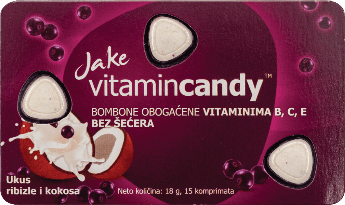 Jake Bomboni s okusom ribizle i kokosa, 18 g | dm-drogeriemarkt.ba