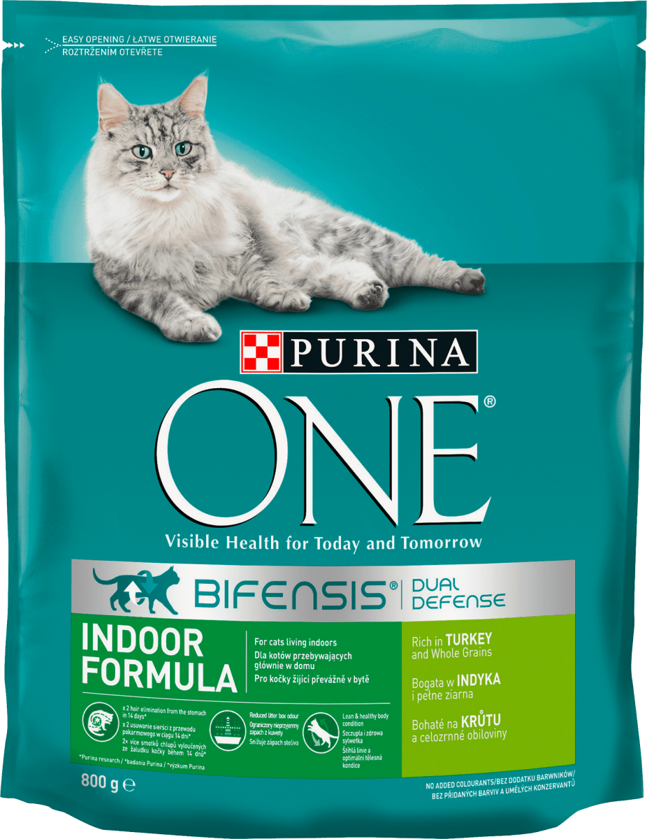 PURINA ONE Indoor Formula suha hrana za odrasle mačke - puretina, 48x85 ...