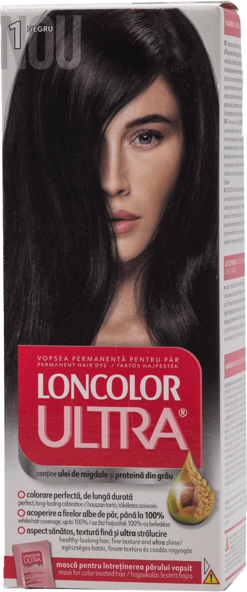 LONCOLOR ULTRA Vopsea permanentă 1 negru, 1 buc cumpără întotdeauna ...