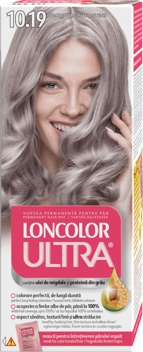 LONCOLOR ULTRA Vopsea permanentă 10.19 bond argintiu, 1 buc | dm.ro