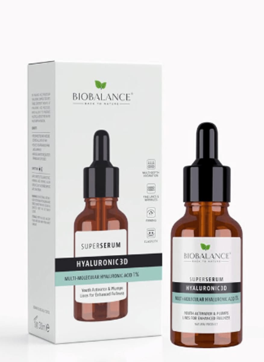 BIOBALANCE Ser față cu acid hialuronic, 30 ml | dm.ro