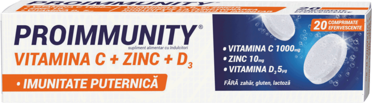 Fiterman Pharma Proimmunity comprimate efervescente, 20 buc | dm.ro