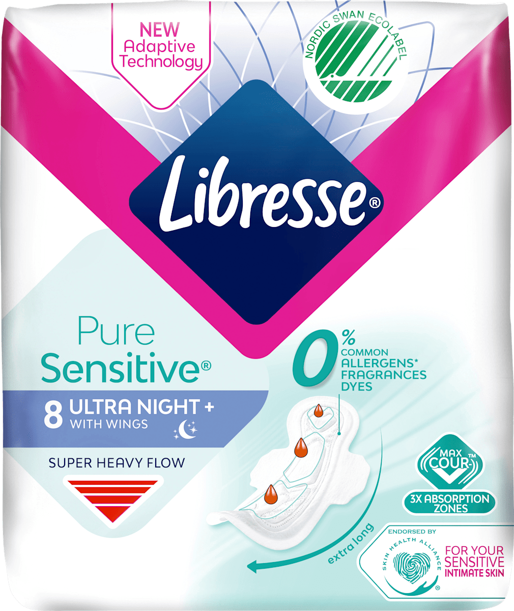 Libresse Pure Sensitive absorbante de noapte, 8 buc cumpără permanent ...