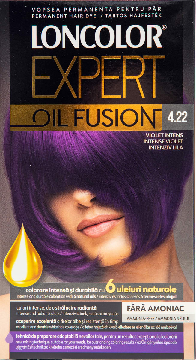 LONCOLOR EXPERT Vopsea de păr fără amoniac Oil Fusion 4.22 violet ...