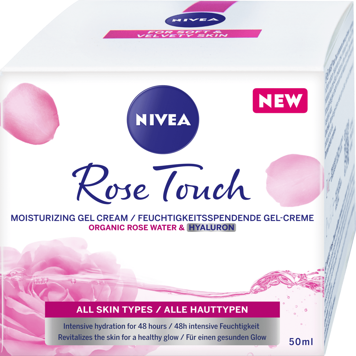 NIVEA Rose Touch gel-cremă hidratantă, 50 ml | dm.ro