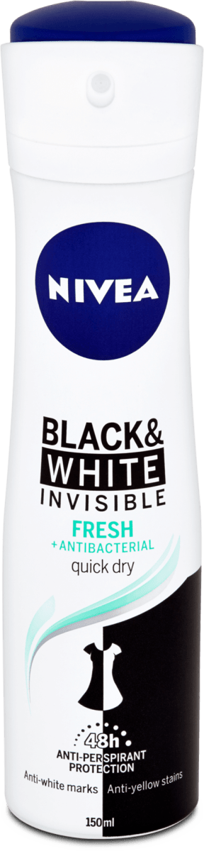 NIVEA Black&White Invisible Fresh dezodorans u spreju, 150 ml | dm ...