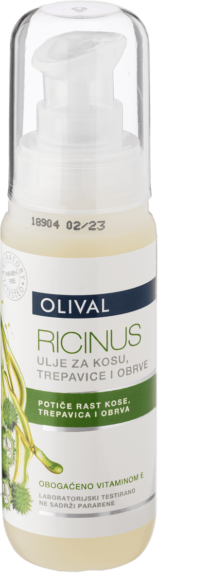 OLIVAL Ricinus ulje za kosu, trepavice i obrve, 60 ml trajno povoljna ...