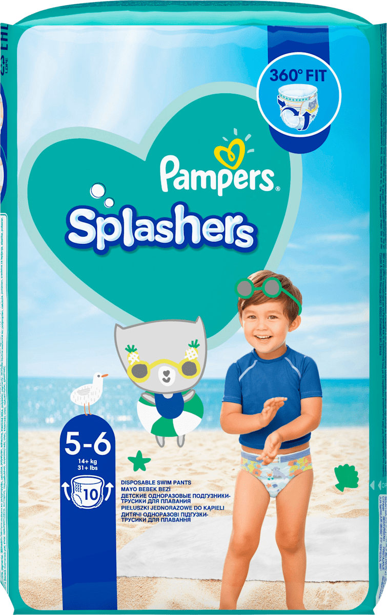 Pampers Jednokratne pelene za kupanje vel. 5-6 (14+ kg), 10 kom. | dm.hr