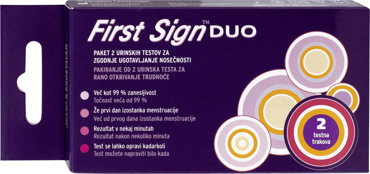 First Sign First Sign urinski test za rano otkrivanje trudnoće, 2 kom ...