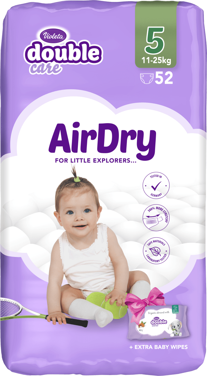 Violeta double care pelene 5 junior (11 – 25 kg), 52 kom. | dm ...