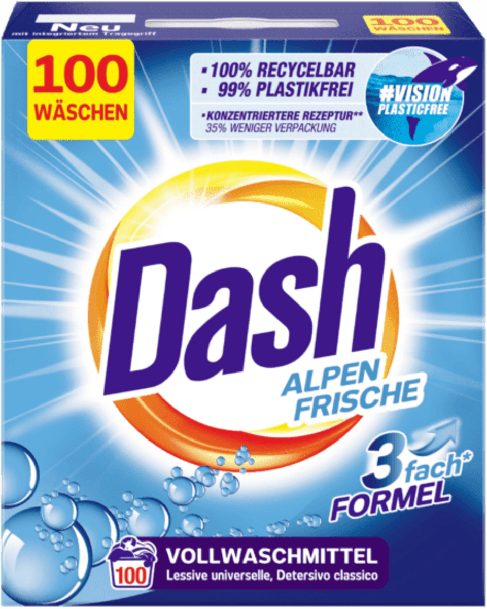 Dash Detergent rufe pudră Alpen Frische 100 spălări, 6 Kg cumpără ...