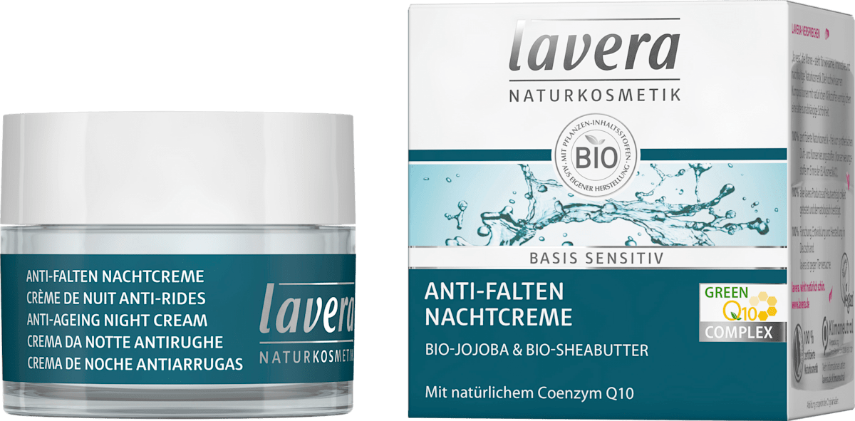 lavera Nachtcreme Basis Sensitiv Anti-Falten Q10, 50 ml dauerhaft günstig online kaufen | dm.de