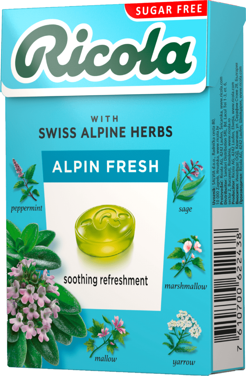 Ricola Biljni bomboni – Alpin Fresh, 40 g | dm.hr