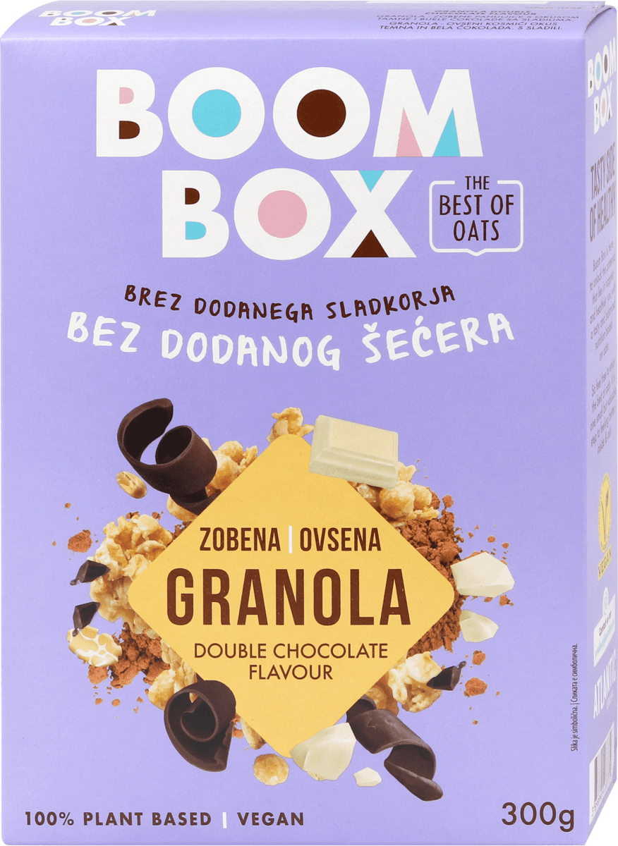 BOOM BOX Zobena granola - dupla čokolada, 300 g | dm.hr