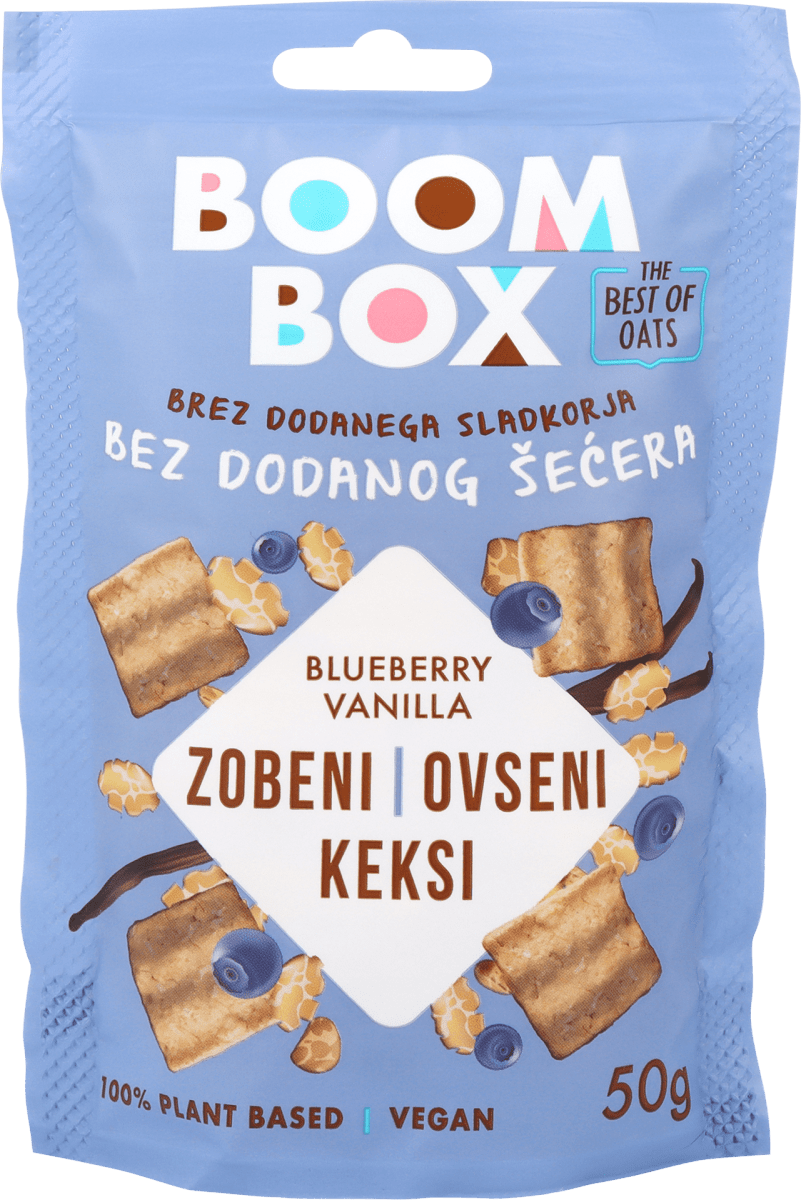 BOOM BOX Zobeni keksi - borovnica i vanilija, 50 g | dm-drogeriemarkt.ba