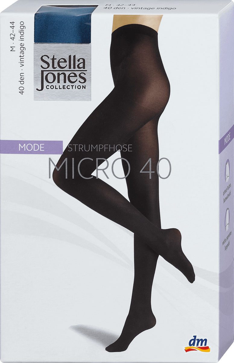 Stella Jones Ciorapi de modă micro vintage indigo DEN 40 mărimea 42-44 ...