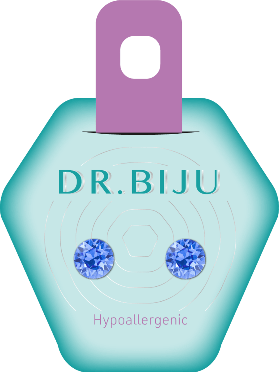 DR. BIJU Xiri hipoalergene naušnice sapphire, 1 kom. | dm.hr