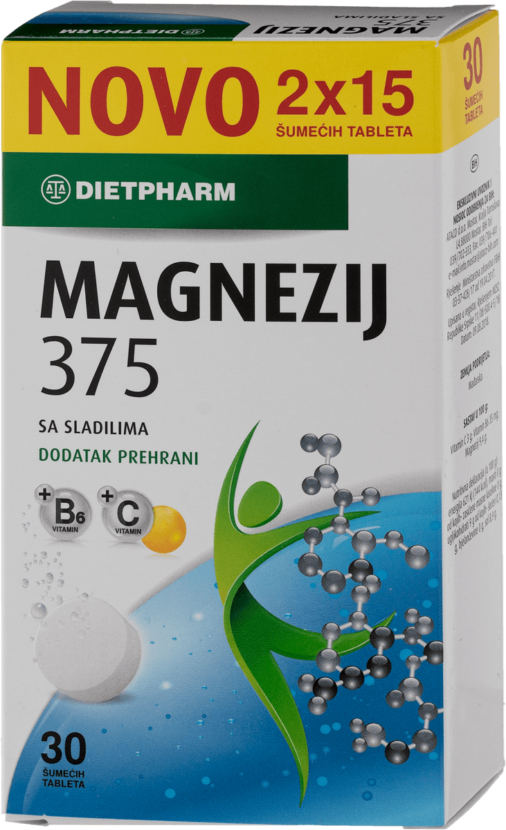 DIETPHARM Šumeće tablete Magnezij 375, 30 kom. | dm.hr