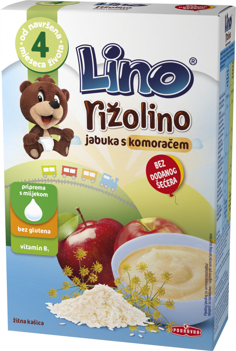 Lino Rižolino dječija kašica - jabuka i komorač, 4+ mj., 150 g | dm ...
