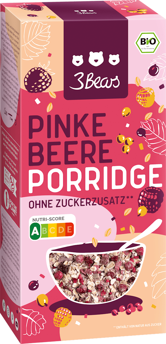 3Bears Porridge, pinke Beere, 350 g dauerhaft günstig online kaufen | dm.de