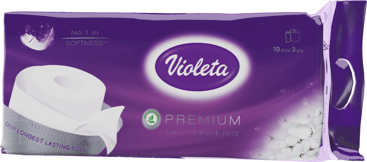 Violeta Premium toaletni papir, 3-slojni, 10 kom | dm.rs