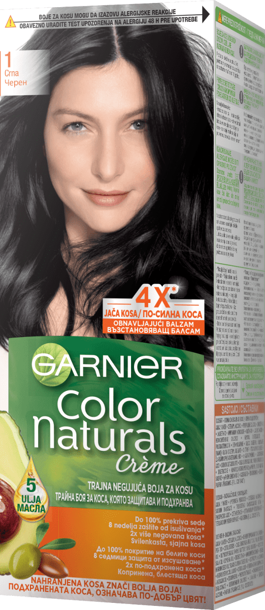 GARNIER Color naturals Боя за коса - Nr. 1 Черен, 1 бр. Пазарувайте ...