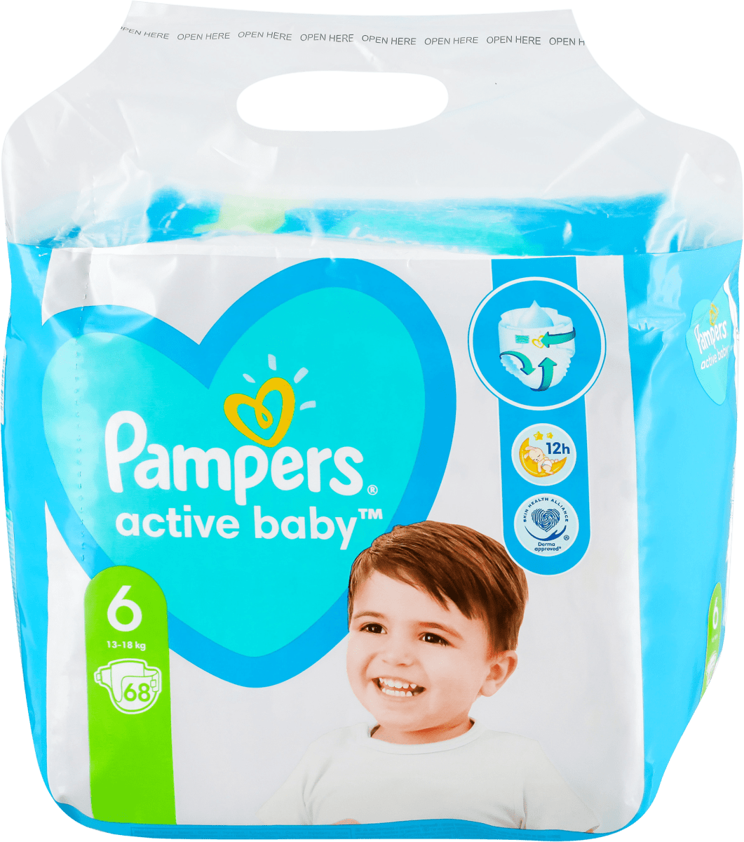 Pampers active baby Pelene, LARGE veličiina 6 (13 - 18 kg), Giant Pack ...