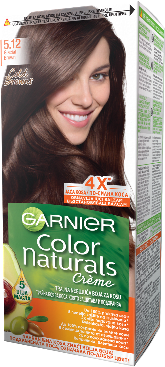 GARNIER Color naturals Боя за коса - Nr. 5.12 Glacial Brown, 1 бр ...